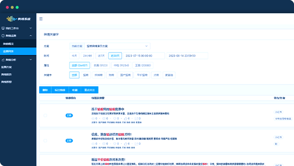 舆情数据服务平台